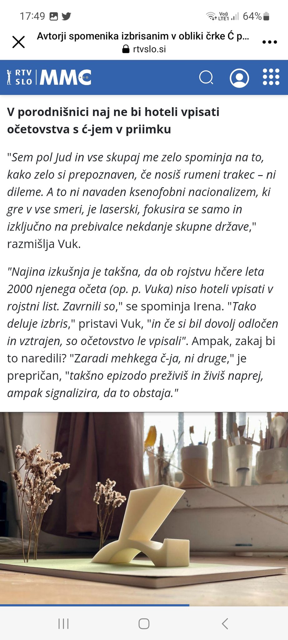 SlavaSloveniji🇸🇮 on Twitter: "Irena Woelle in Vuk Čosič v članku povesta, da sta Žida. In sta na ...