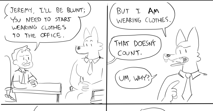 「Live now on https://t.co/scYEbgQ8Di, drawing an AWOO COMIC!!」AC Stuartの漫画