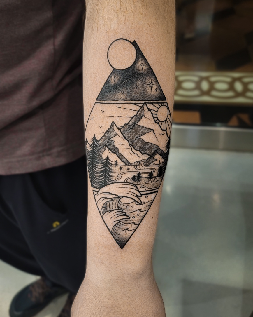 Diamond Tattoo On Forearm