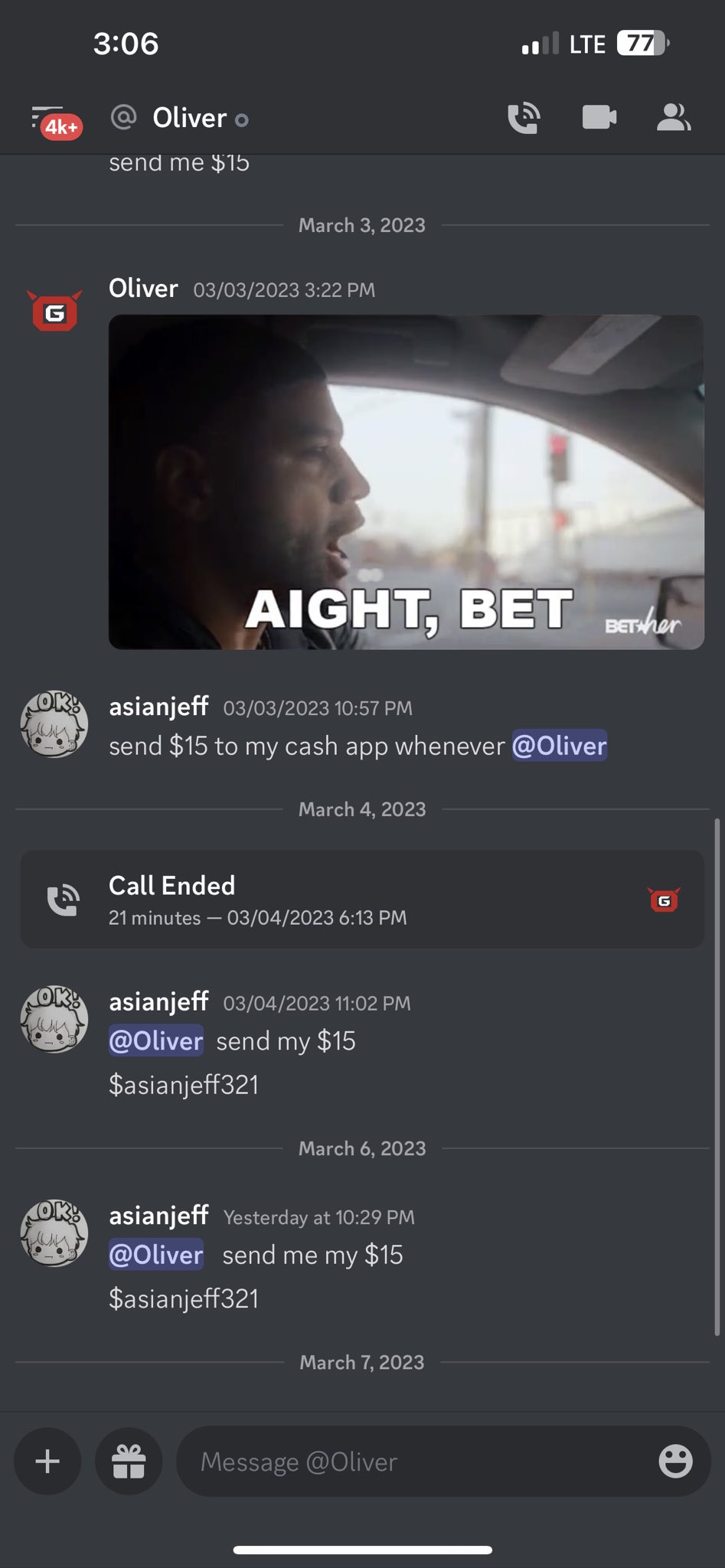 FS Jeff on Twitter: "So immature of you to scam me @OliverOG Grow Up https://t.co/OujX7Wsub0 ...