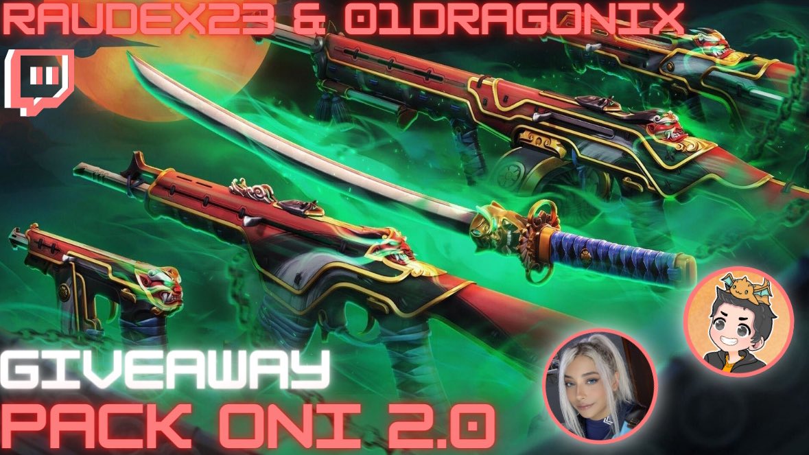 ♕Rau on Twitter: "👹Rifa del pack Oni 2.0 👹 Para participar • Sigue en Twitch a http://Twitch.tv ...