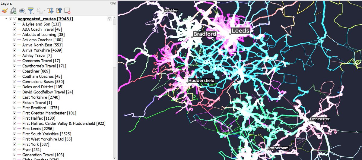 Electric squids? [No, bus routes of Yorkshire, which I happen to have ...