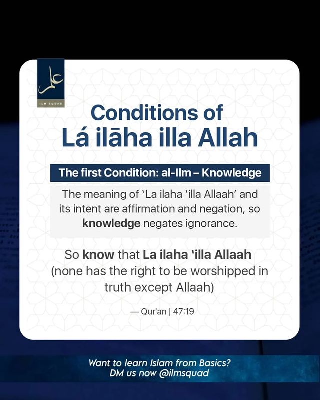 Conditions of Laa ilaha illAllah... THREAD - Thread from Idris @7signxx ...