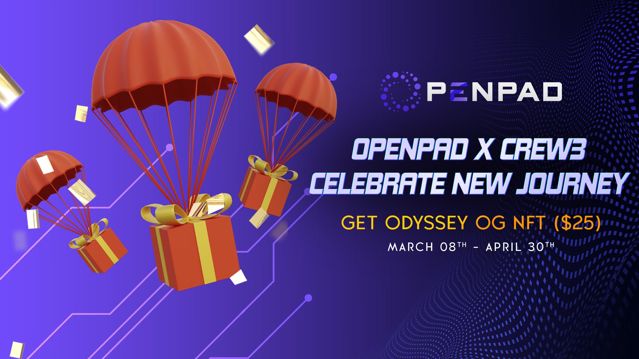OpenPad | AI Launchpad on Twitter: "🎉 OpenPad x Crew3 - Celebrate New Journey 🎉 ️Join our Crew3 ...