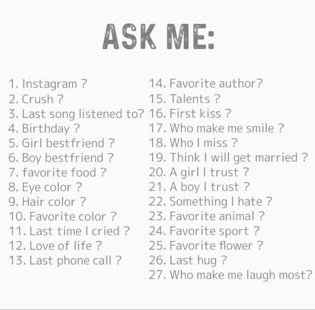 Instagram Question Game