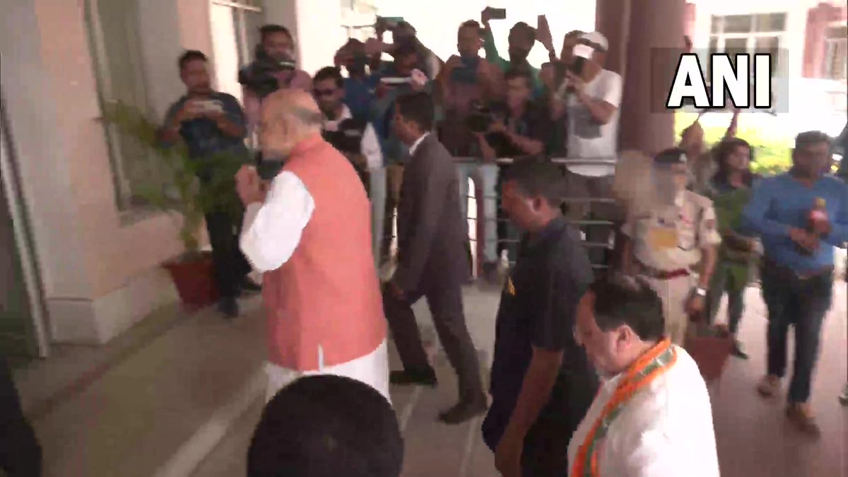 ANI on Twitter: "Tripura | Union HM Amit Shah & BJP chief JP Nadda arrived at State Guest House ...
