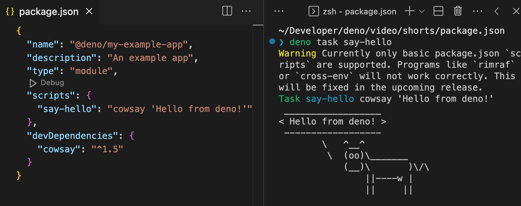 Deno On Twitter `deno Task` Can Detect And Run Packagejson Scripts — Tkdsqe07kt