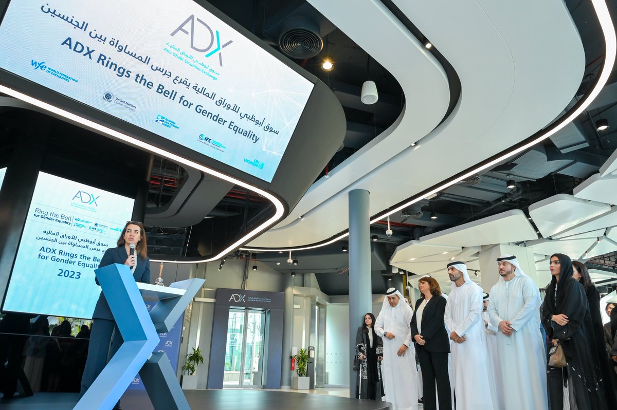 UN Women in UAE on Twitter: "RT @ADX_AE: #سوق_أبوظبي_للأوراق_المالية يقرع الجرس للمساواة بين ...