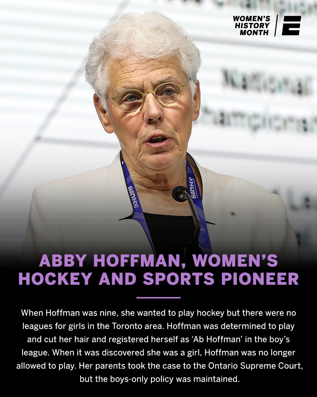 ESPN on Twitter: "Abby Hoffman's resilience helped pave the way for the next generation of girls ...