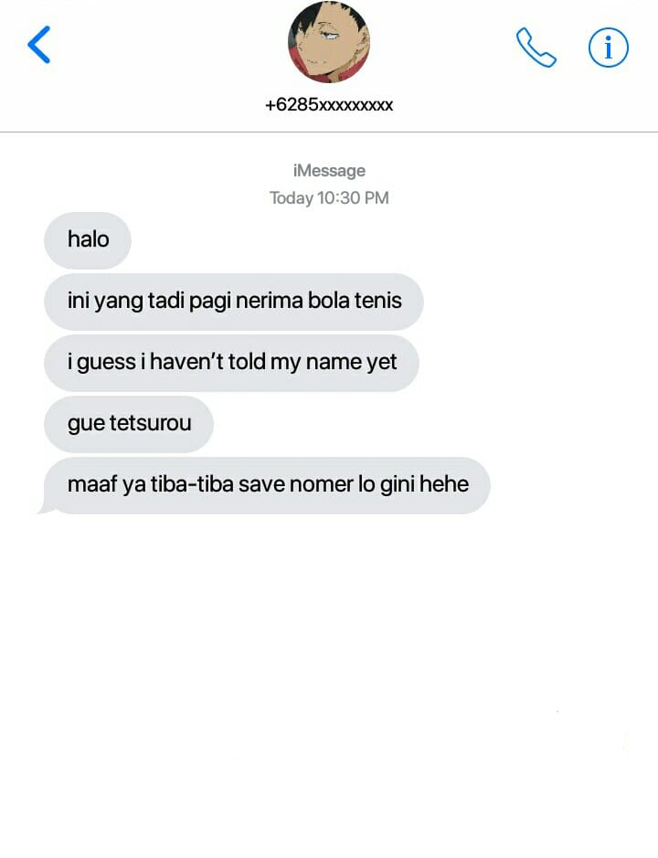 didi ♡ on Twitter: "#haikyuu three tweets au — bola tenis kuroo ...