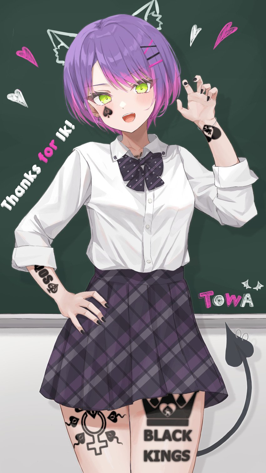 Ena on Twitter: "Thanks for 1k followers 💕 (Tokoyami Towa - Hololive) #blackedwaifu #blackededit ...