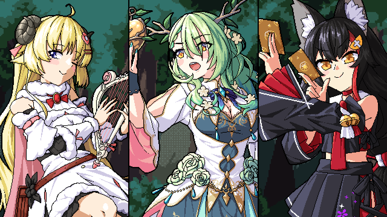 tian nya on Twitter: "【In-development fangame / ゲーム開発中】ELITE EXORCIST MIKO Forest Stage Boss ...