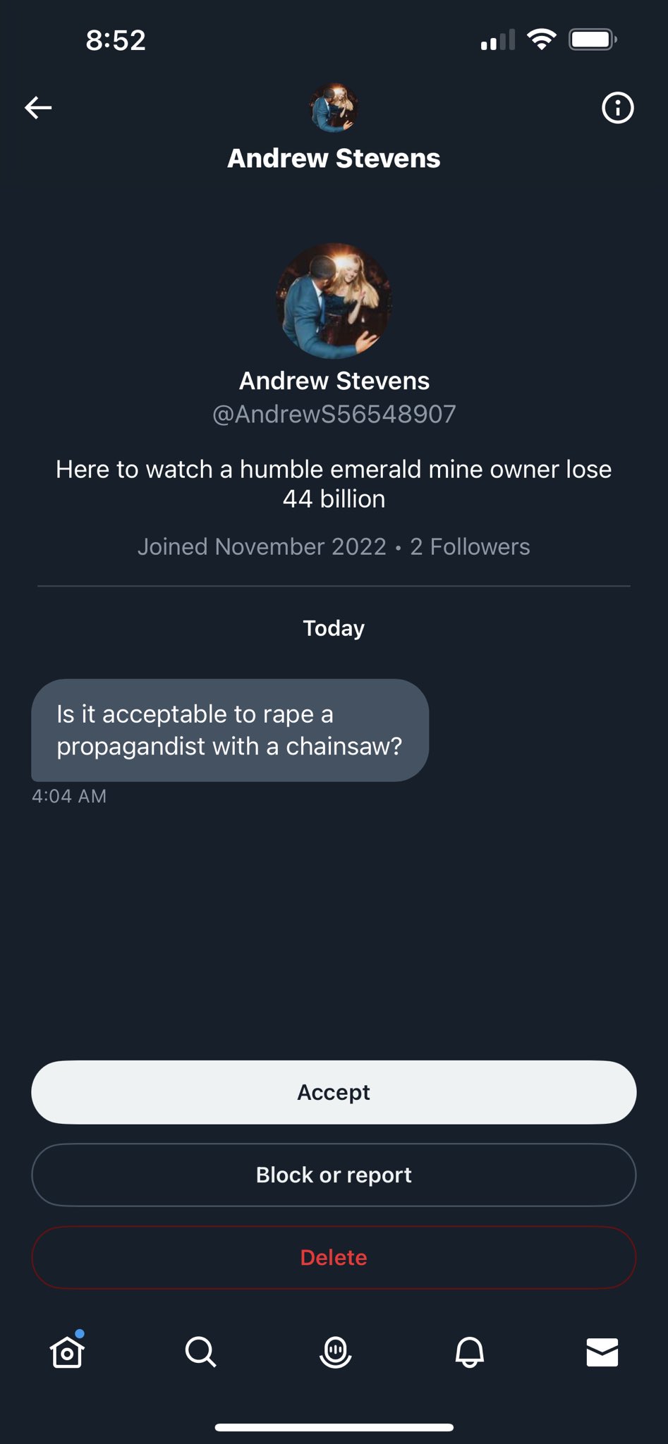 Abby Vesoulis on Twitter: "Someone direct messaged me and asked if it was acceptable to “rape ...