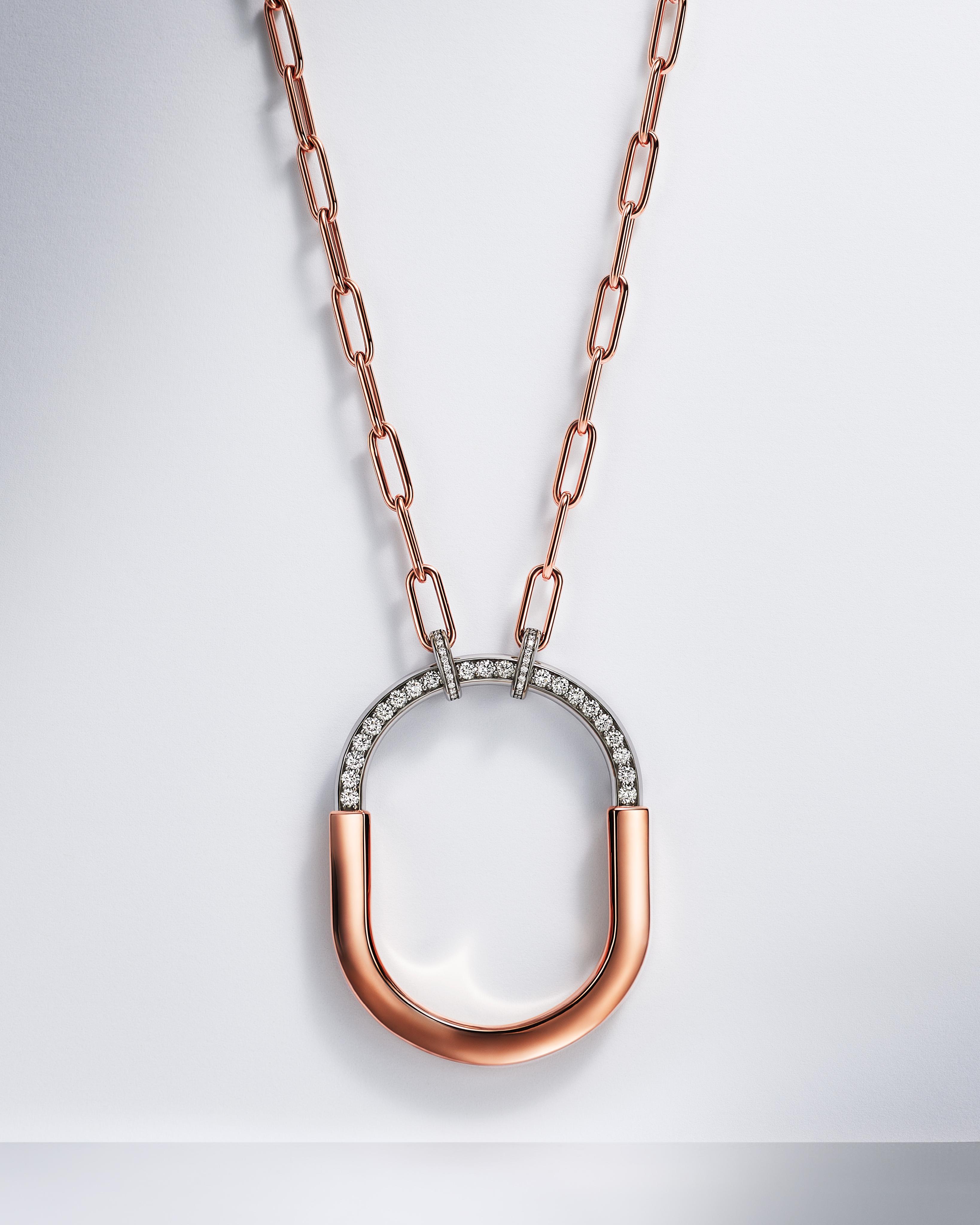 Tiffany Co. on X A closer look at our new Tiffany Lock pendant. This design evolves the iconic collection s motif into an eye catching pendant of 18k rose gold and round brilliant