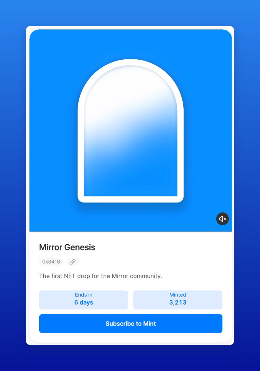 时隔2个月Mirror终于有了更新，Subscribe to Mint, 又给创作者打开了创收的方式 为什么是「又给」，因为半年前Mirror ...