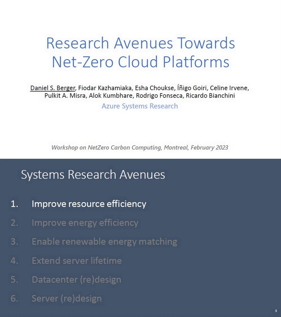 OGAWA, Tadashi on Twitter: "=> "Research Avenues Towards Net-Zero Cloud Platforms", Microsoft ...