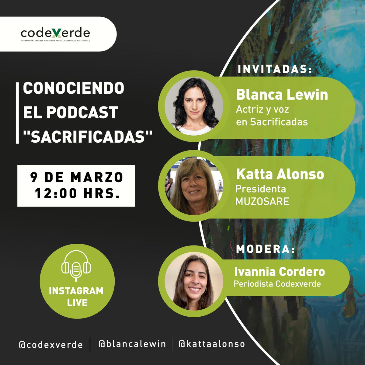 Revista Anfibia on Twitter: "RT @CodeXverde: MAÑANA IG LIVE 📢En el marco del #8M, mañana a las ...