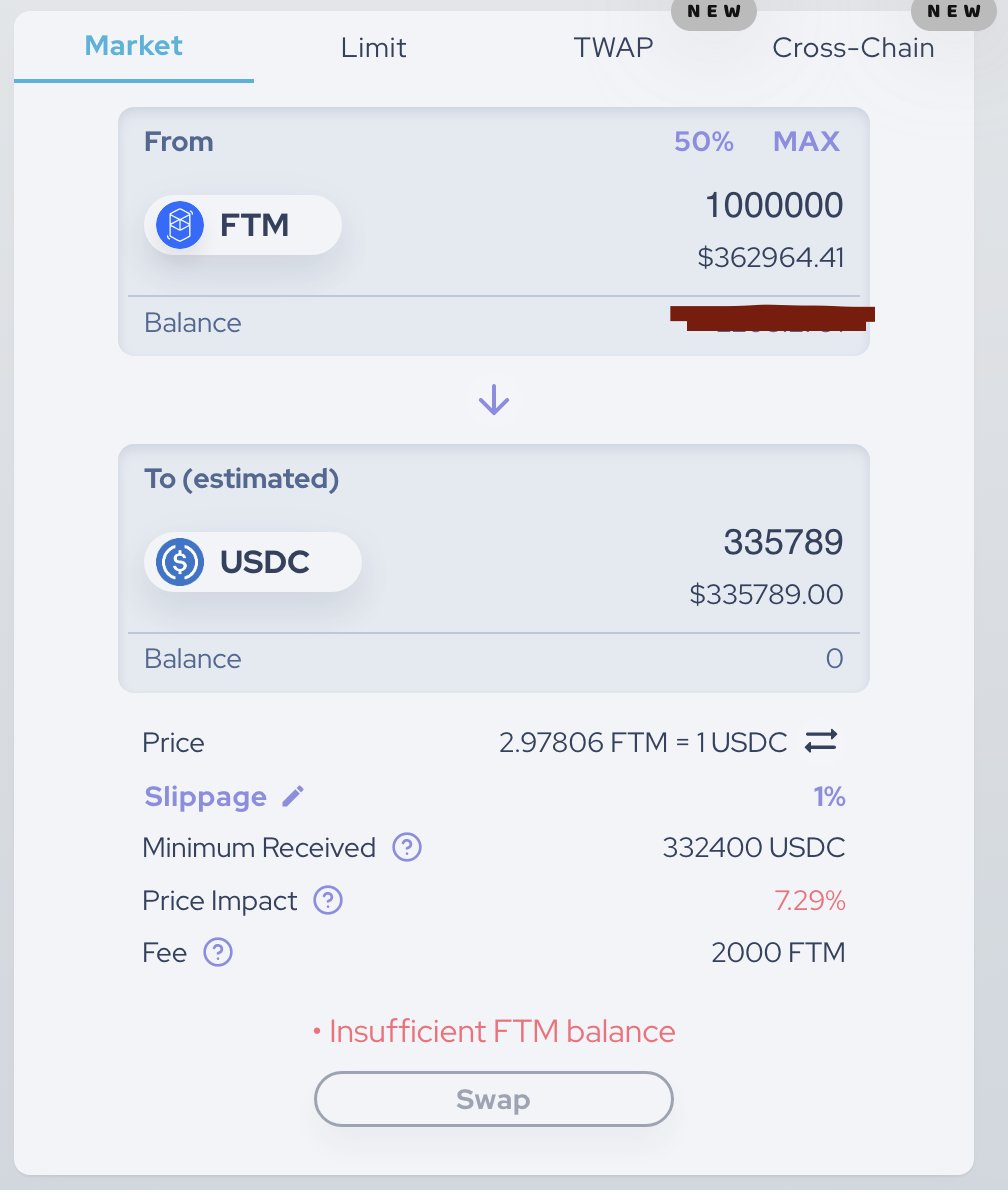Tombheads.ftm | NFT Auction House on Twitter: "For Context on swap engine Swapping 1million $FTM ...