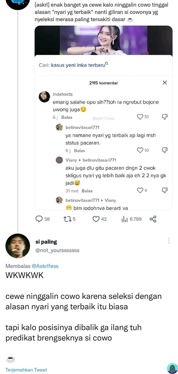 Tanyarl 💚 on Twitter: "Tanyarl cewe ga ada yg brengsek yagesya"