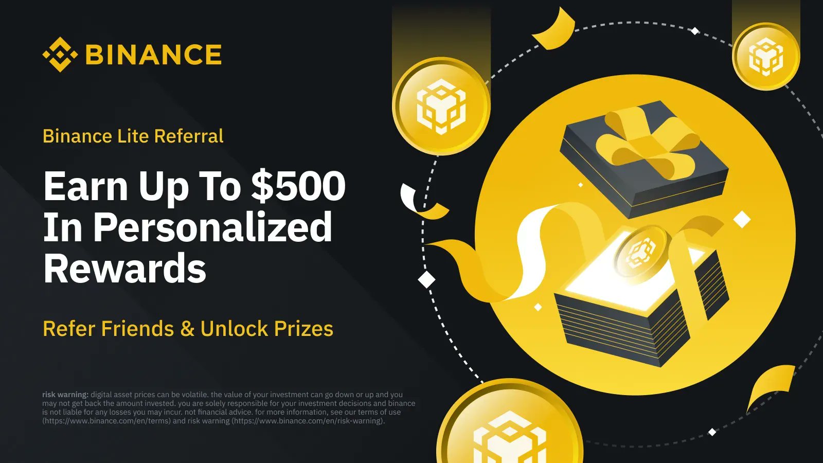 Binance on Twitter: "Refer friends to #Binance to receive up to $500 in token vouchers. Unlock ...