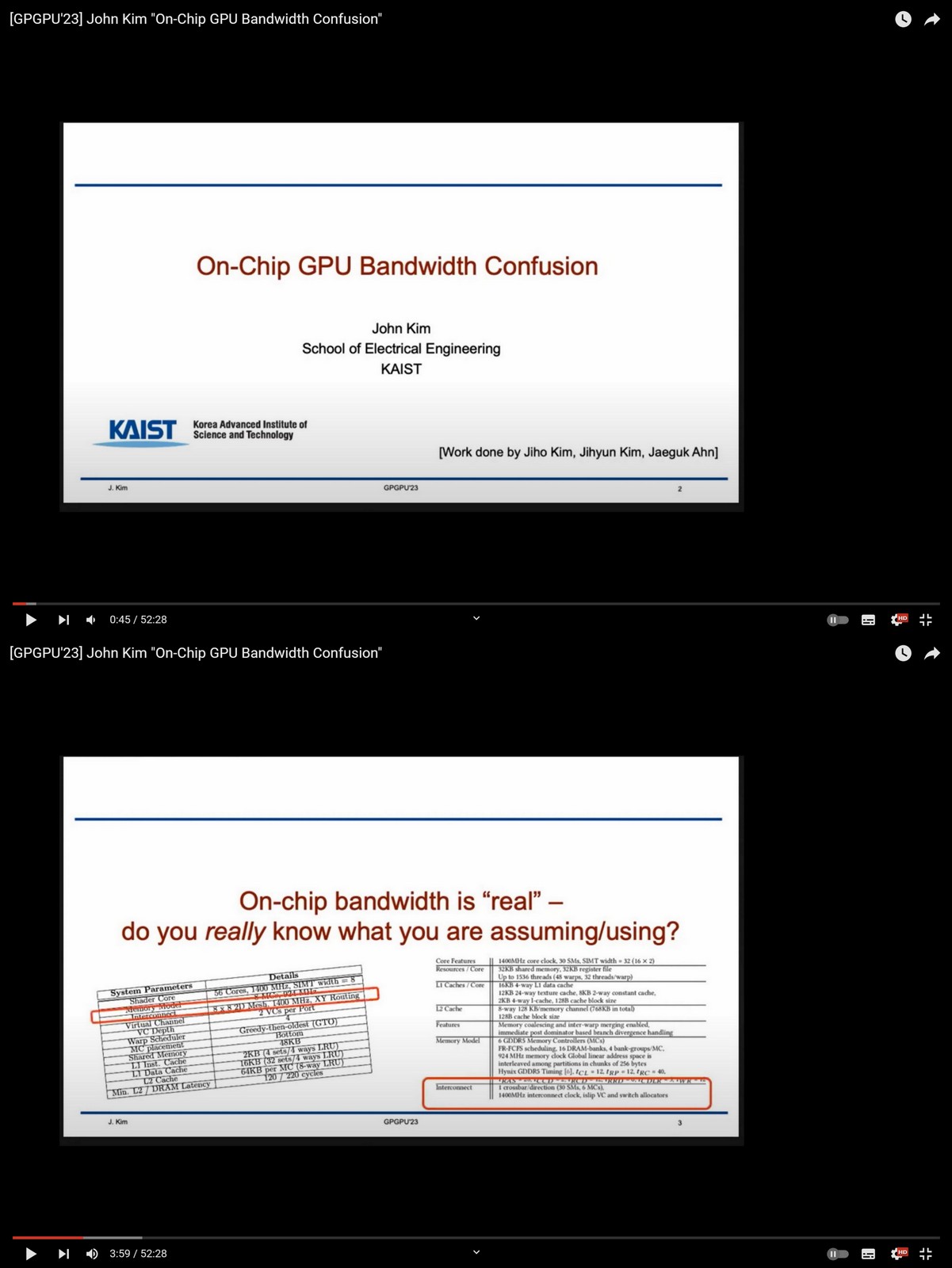 OGAWA, Tadashi on Twitter: "=> "On-Chip GPU Bandwidth Confusion", John Kim, KAIST, Keynote ...