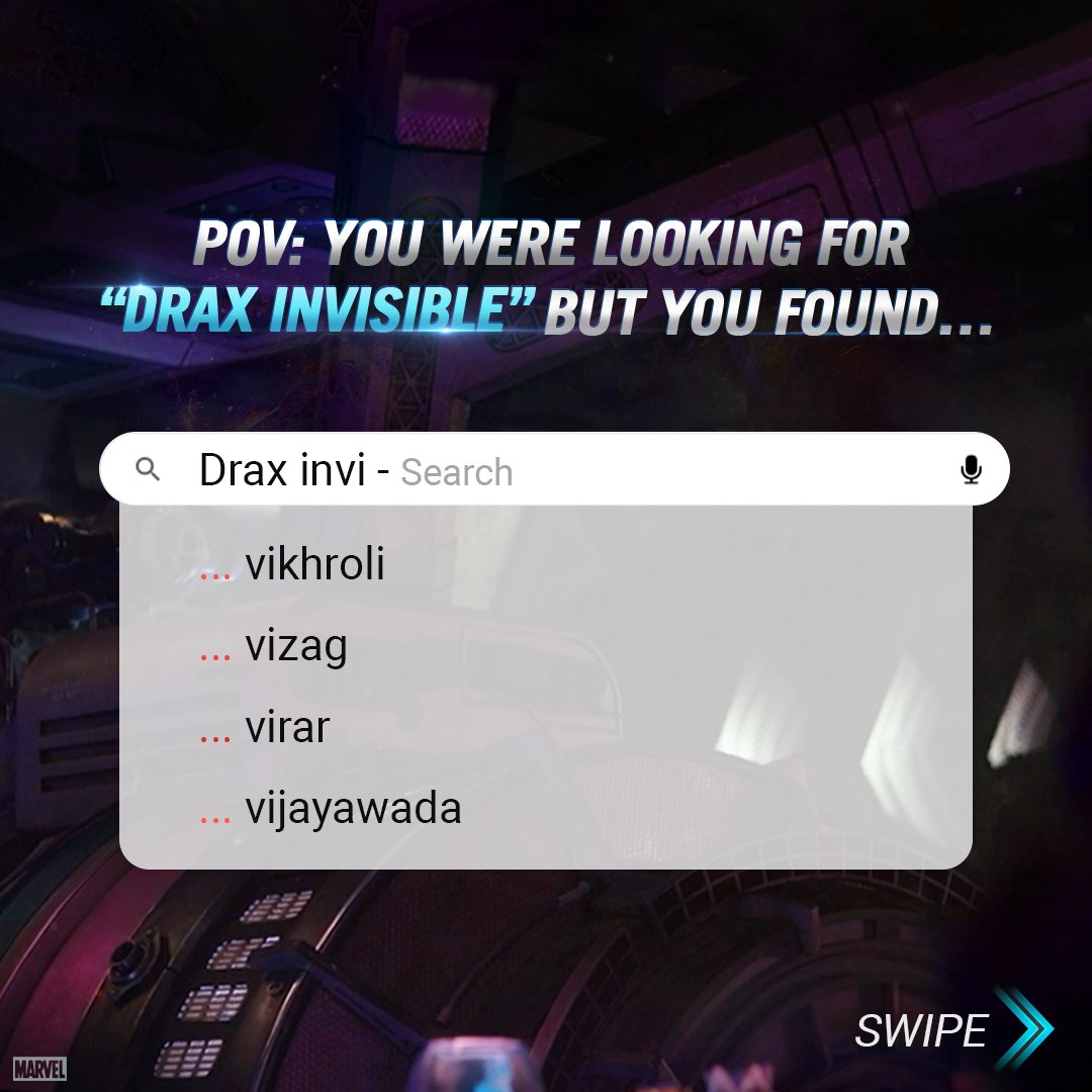 Marvel India on Twitter: "Nothing, just Drax in his wanderlust era.😎"