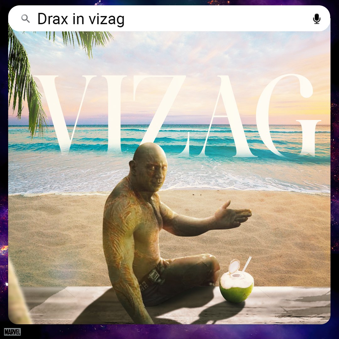 Marvel India on Twitter: "Nothing, just Drax in his wanderlust era.😎"