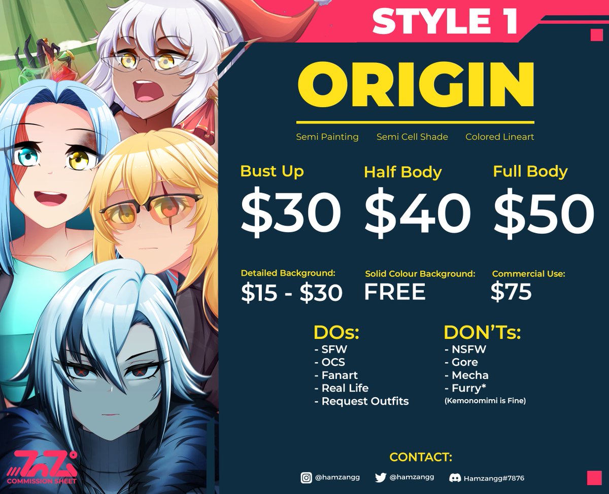 Zang | Commission Open (0/3) on Twitter: "(Retweet are highly appreciated!^^ ) Hemlloo! Nice to ...