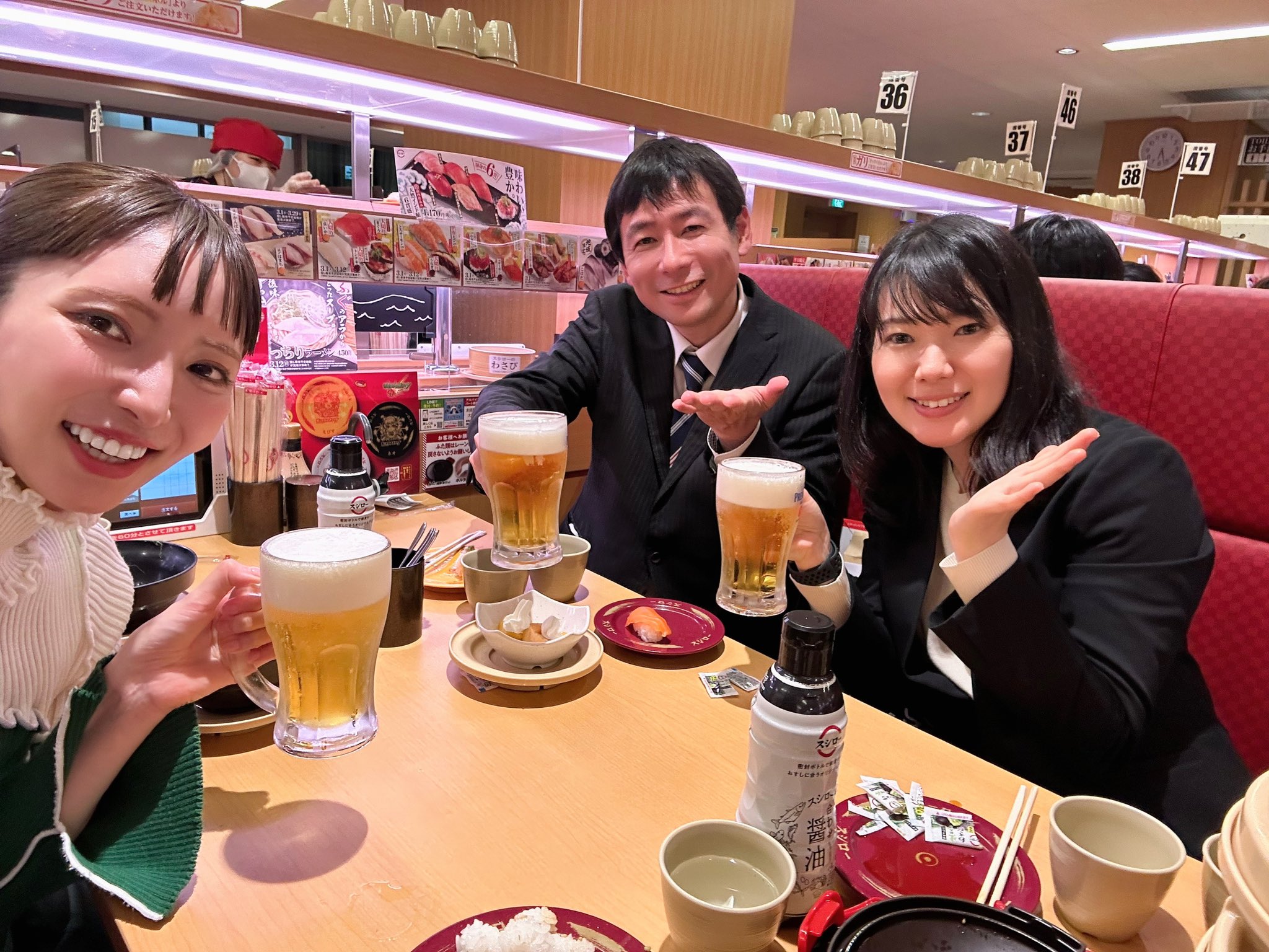 おおつあやか(大津綾香)目黒区議選立候補予定 on Twitter: "スシロー🍻 明日からNHK党と政治家女子の会議でます！w @takafumi_1984 @sayasato38 ...