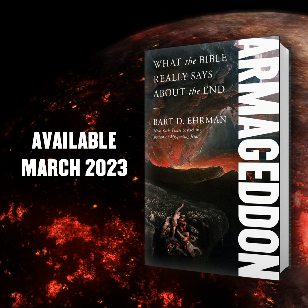 Bart Ehrman on Twitter: "I've written a new book on Revelation: "Armageddon - What the Bible ...