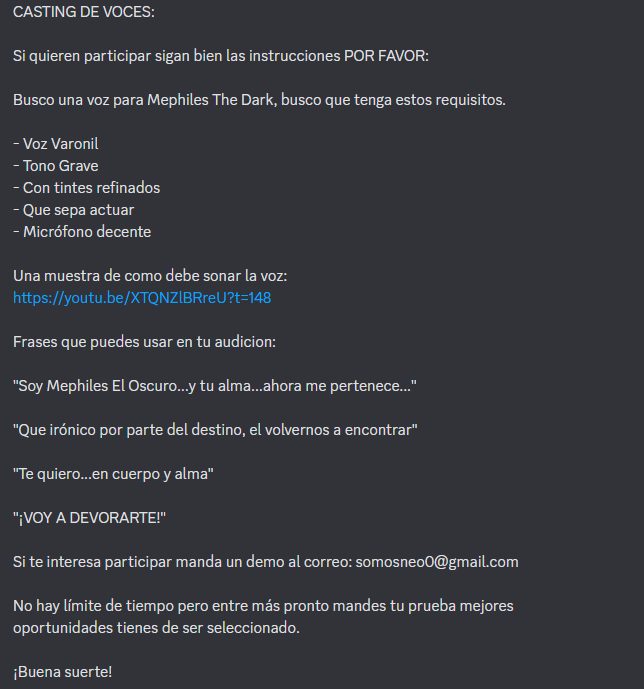 Juan Pedraza on Twitter: "CASTING DE VOCES https://youtu.be/XTQNZlBRreU?t=148…"