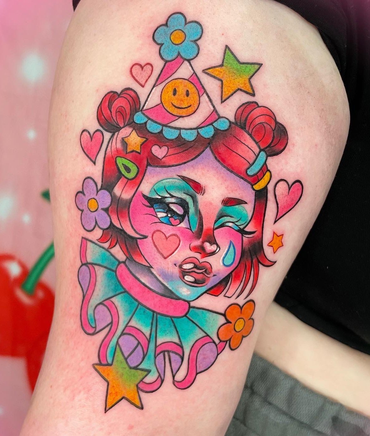 Traditional Clown Tattoo