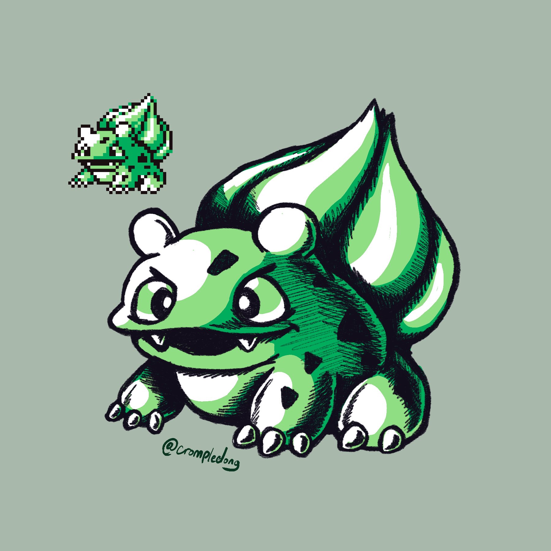 Bulbasaur Sprite Dearg