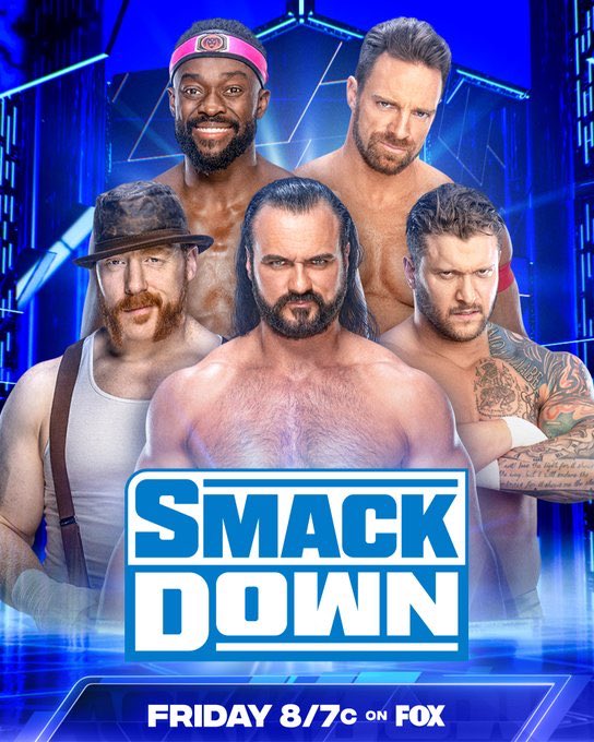 Jay Carson on Twitter: "🚨#SmackDown Tomorrow🚨 A Fatal 5 Way to determine who will face Gunther ...