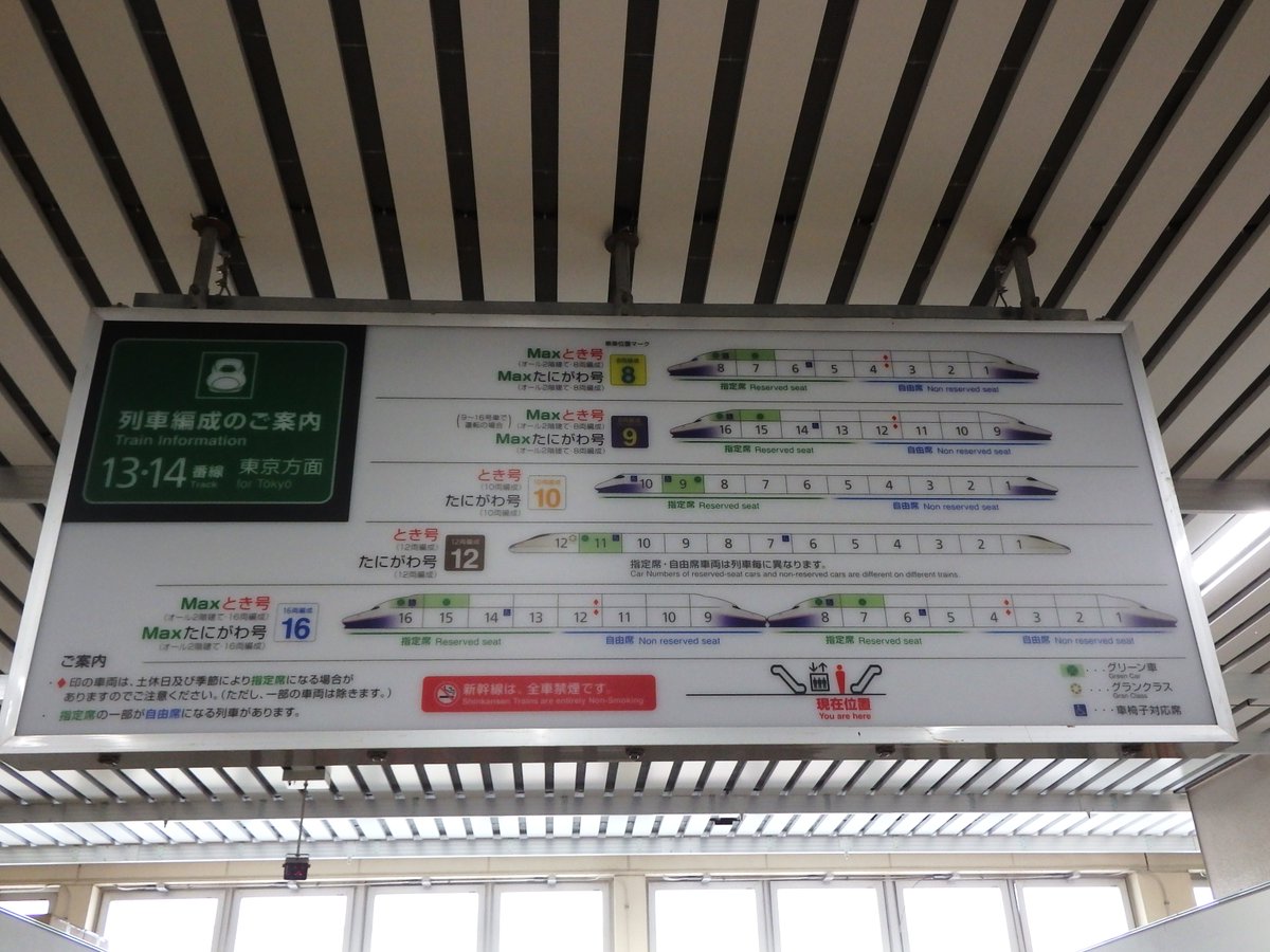 にいてつ on Twitter: "上越新幹線編成案内 200系・E1系・E4系時代(2012年) E2系・E4系時代(2013年) E2系・E4系・E7系時代(201年) E7系統一(2023年)"