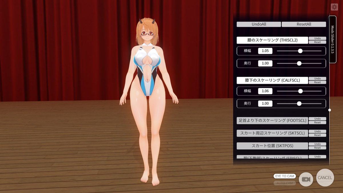 シュウ@com3d2&AIイラスト on Twitter: "RT @Matcha_com3d2: 地味に先日の呟きのブクマ数が多かったので、せっかくなのでしおんさんの下半身周りの設定値を公開 ...