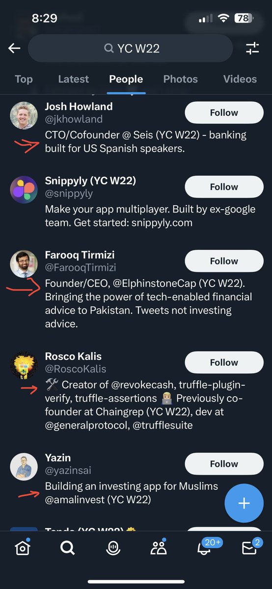 A short thread on how to find startups, founders, co-founders, CEOs and CTOs on Twitter to apply ...