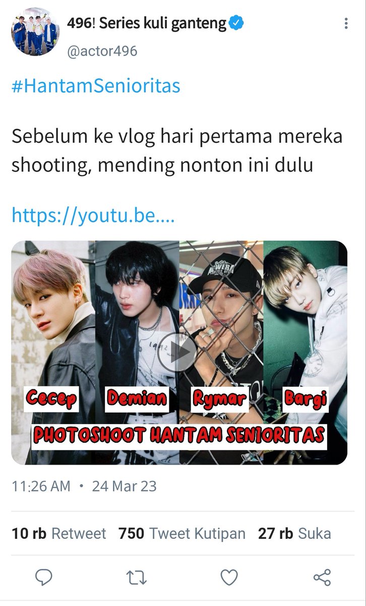 CECEP 191-205!! on Twitter: "198. vlog hantam senioritas"