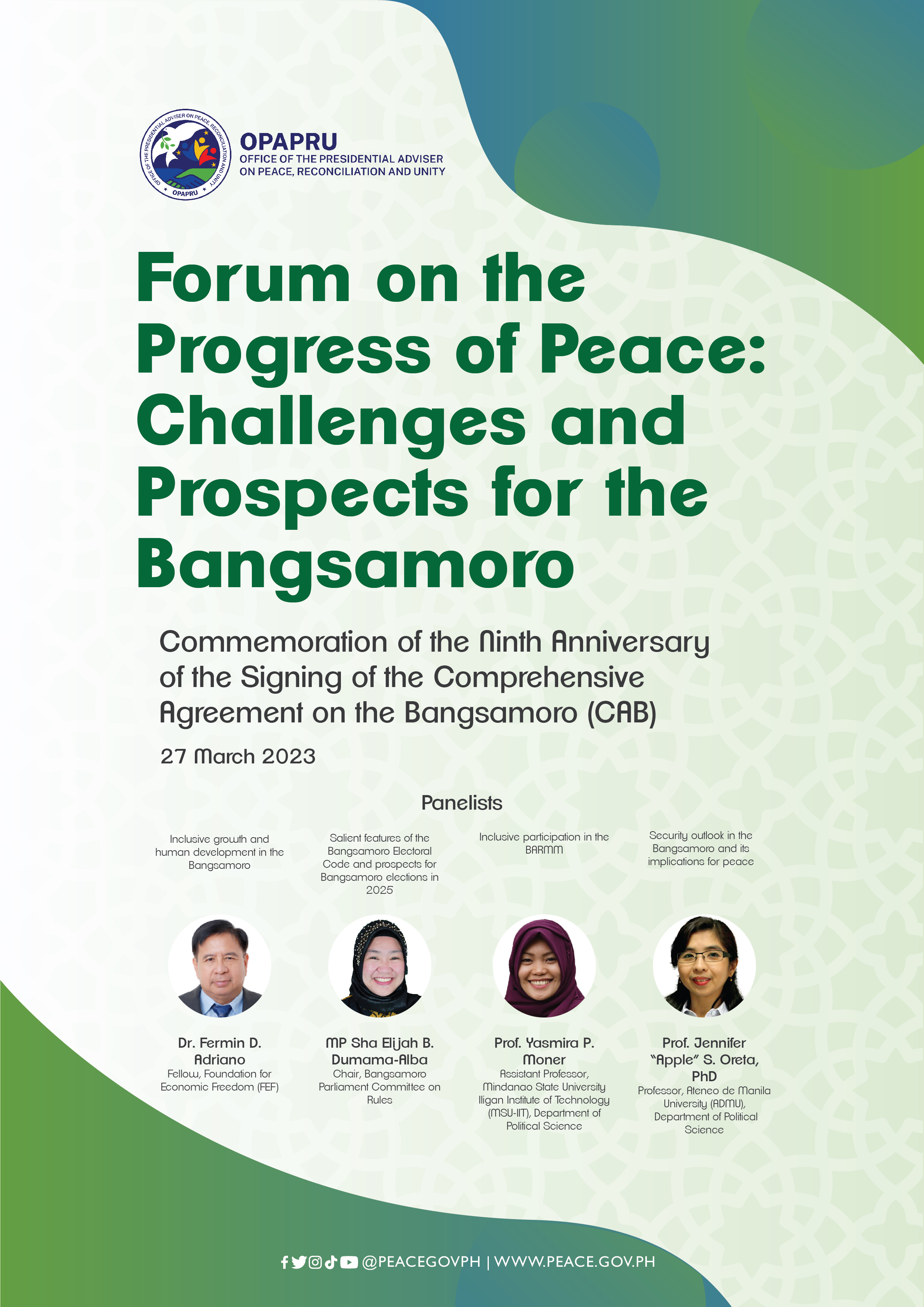 OPAPRU (@peacegovph) / Twitter