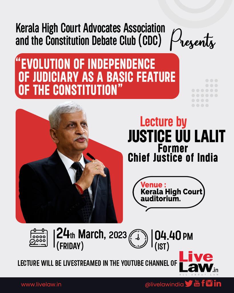 Former Chief Justice of India, Justice UU Lalit will soon deliver a ...