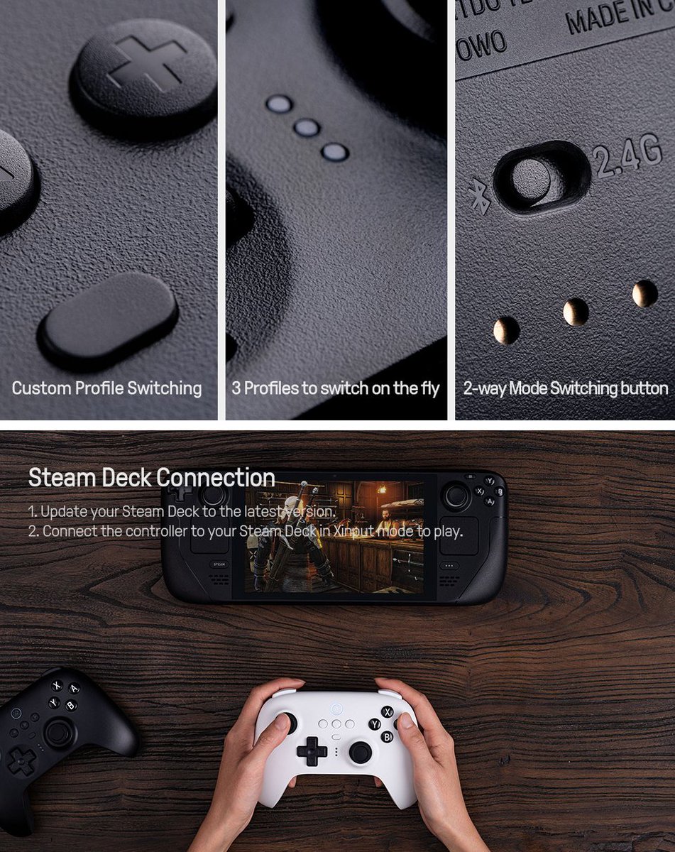 Wario64 on Twitter: "8Bitdo Ultimate Bluetooth Controller with Charging Dock, Wireless Pro ...