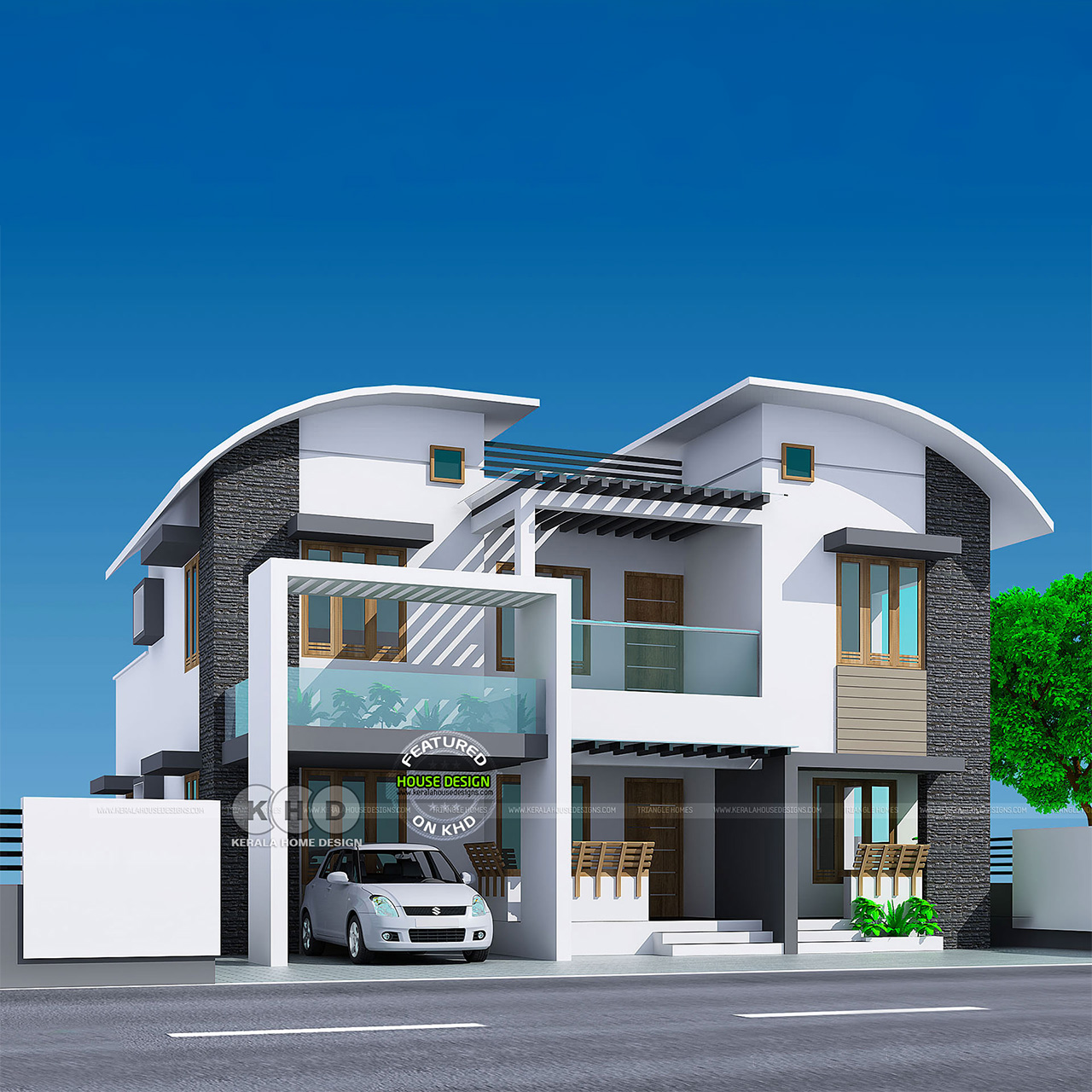 Modern Houses With Curved Roofs Curved Roof House Exterior With