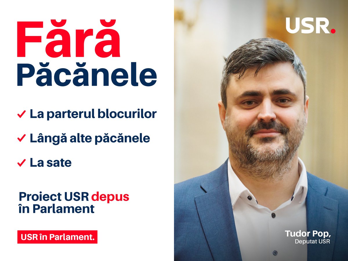 USR on Twitter: "Continuăm lupta împotriva flagelului PĂCĂNELE cu un nou proiect depus în ...