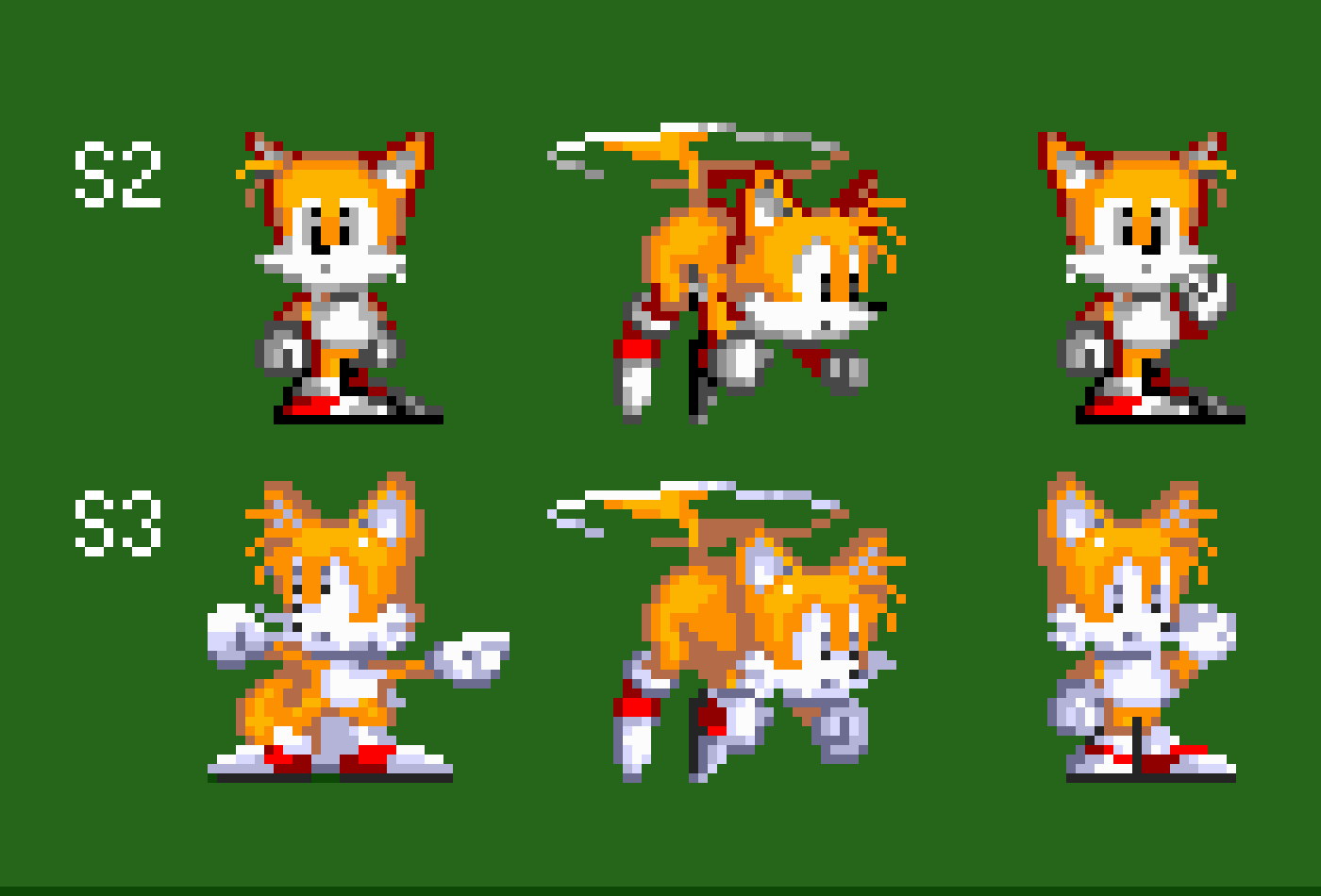 Sonic 3 Tails Sprites