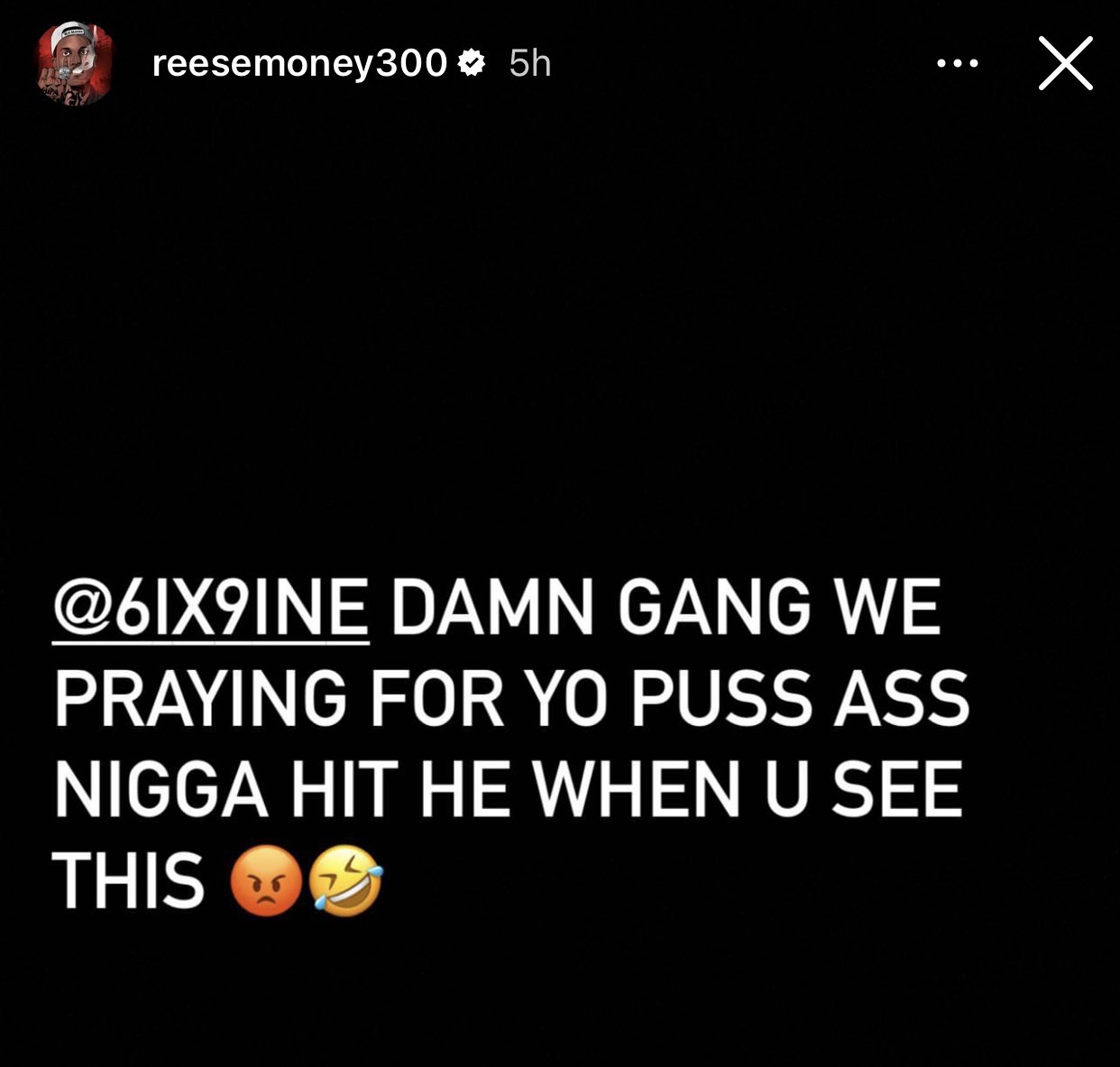 Oso 🗣 on Twitter: "#Reese clowns #6ix9ine for finally getting touched after 5 yrs 👀 #Hiphop #Rap ...
