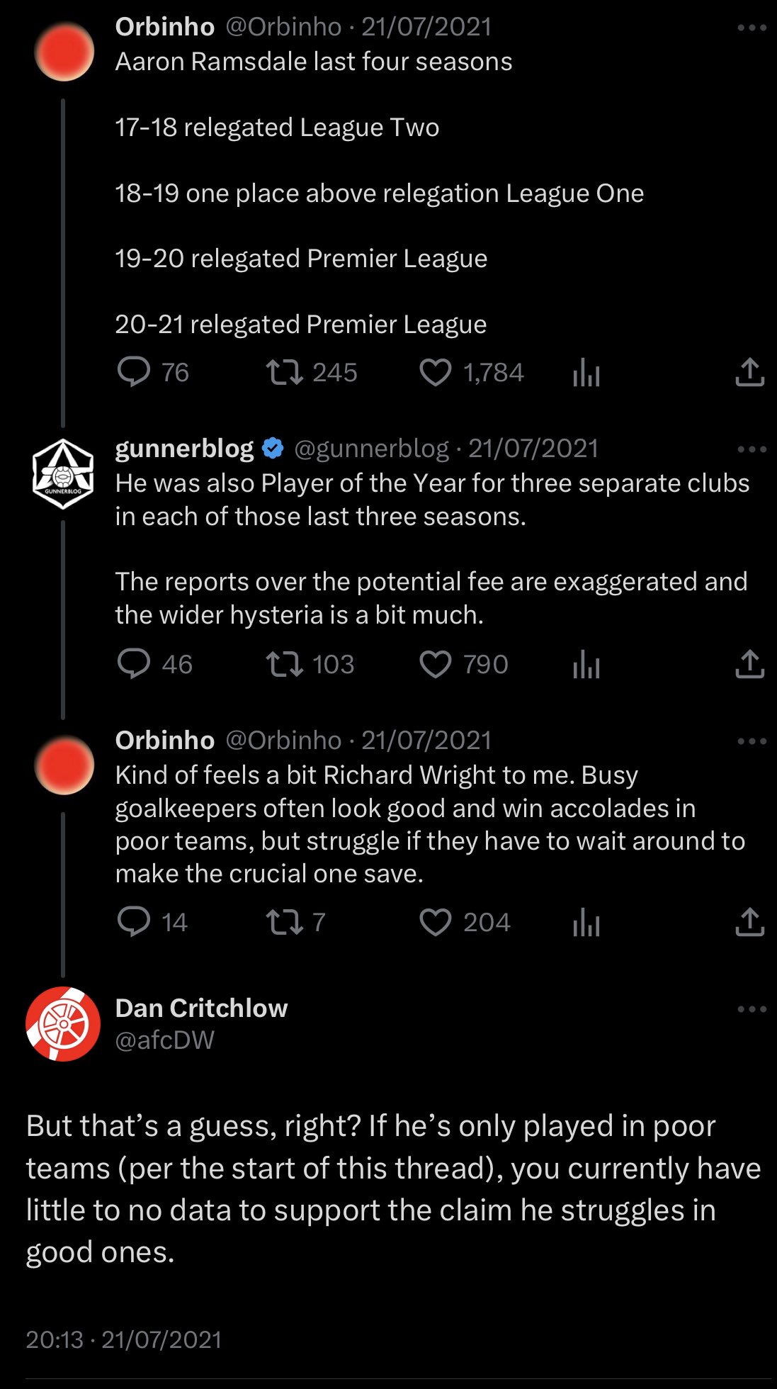 Dan Critchlow on Twitter: "In recognition of @Orbinho subtweeting me, deleting the subtweet when ...