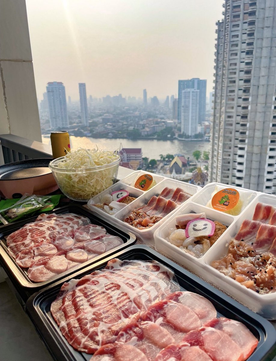 นี่โอปเอง🍪🥛 on Twitter: "สั่ง BBQ Plaza ชุด #อยู่ด้วยกันก๊อนนน มากินที่บ้านอีกรอบ นางอร่อยจิง ...