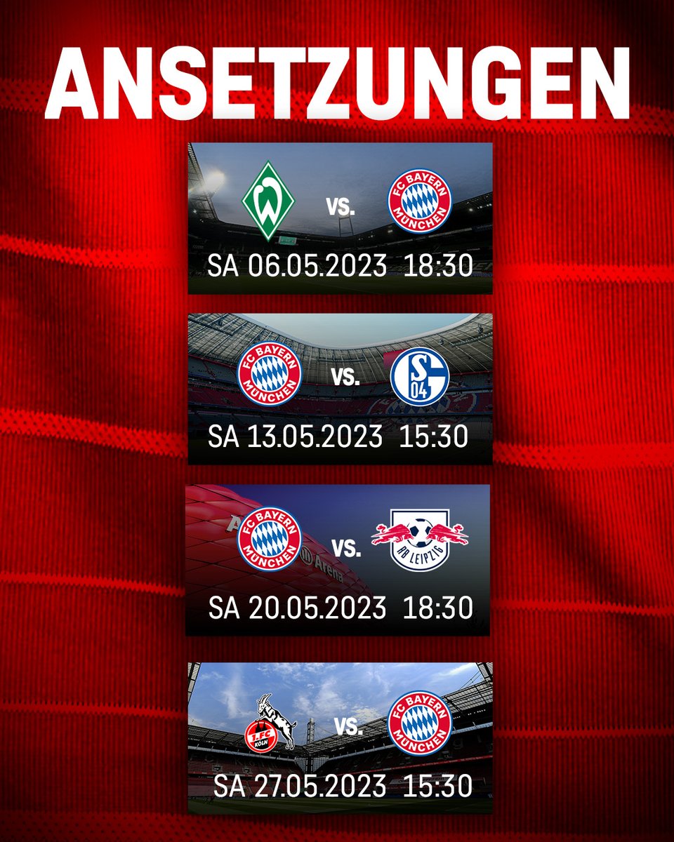Fc Bayern München On Twitter Die Noch Offenen Spieltage Der Laufenden