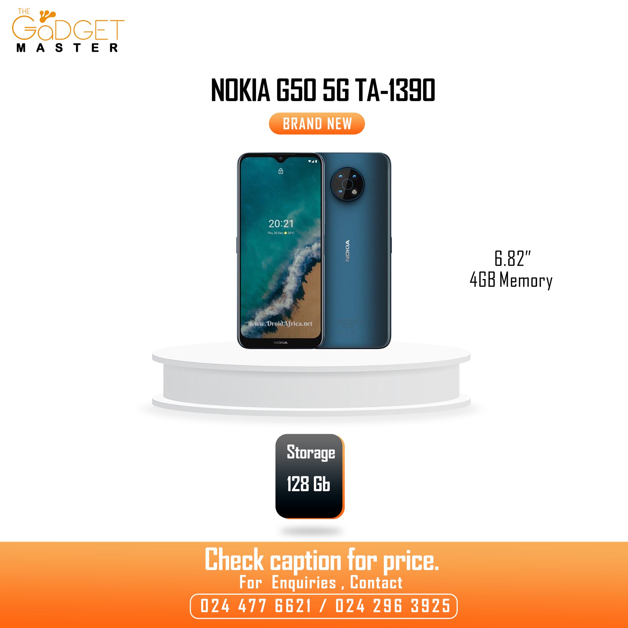 The Gadget Master on Twitter: "Nokia G50 TA-1390 Android operating system Cellular technology 5G ...