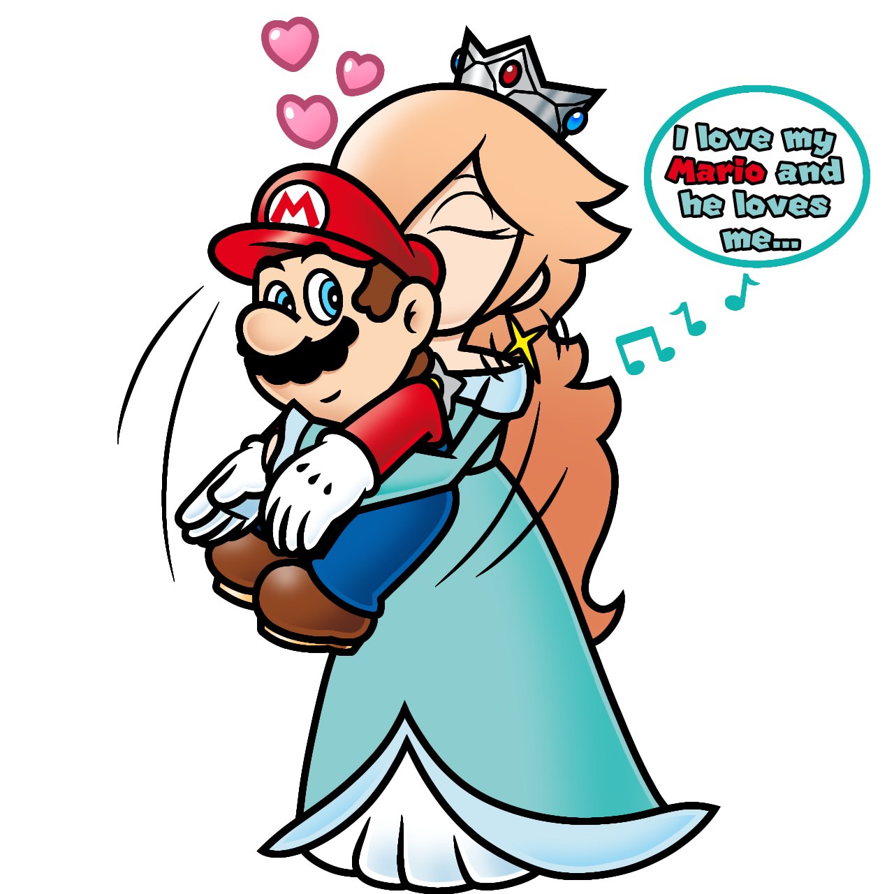Princess Rosalina And Mario In Love